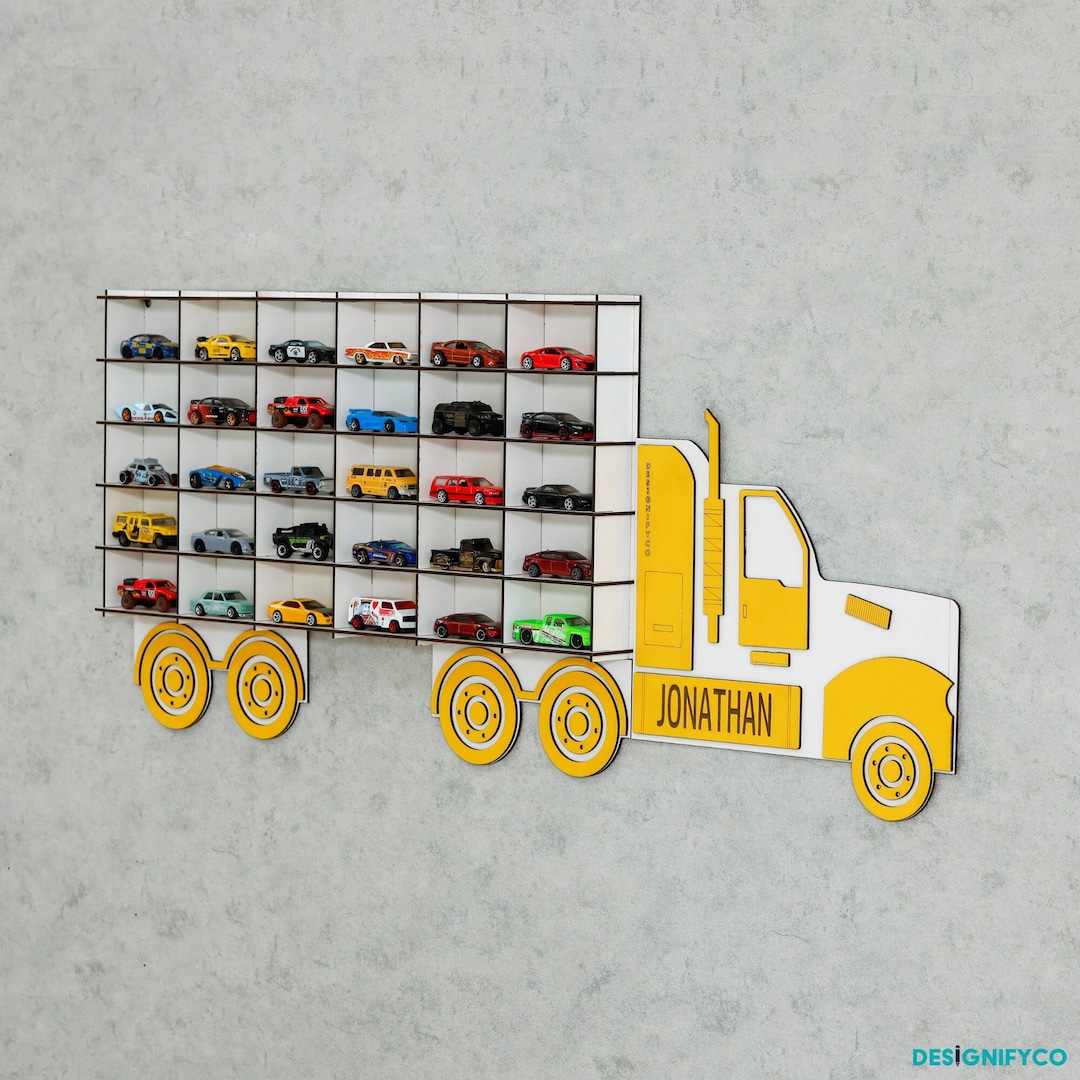 YELLOW Toy Car Display Case,wall Mounted Display,toy Car Display Ideas ...