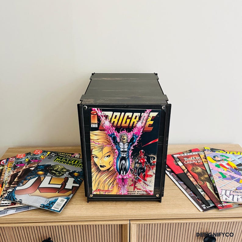 Comic Book Storage Organizer – Wood Box With Lid | Collector Case ...