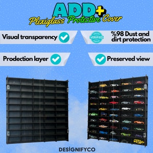 HW Display Case for 100cars | Diecast Car Storage | Toy Car Shelves |1: ...