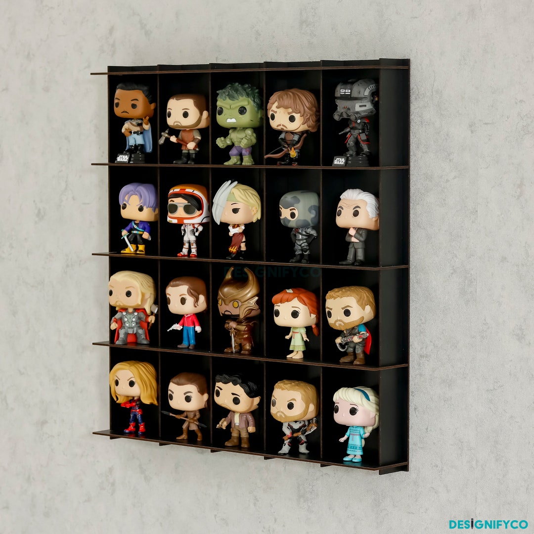 Black Vinyl POP Figure Display Case .display Shelves for 20 Pop Figure ...