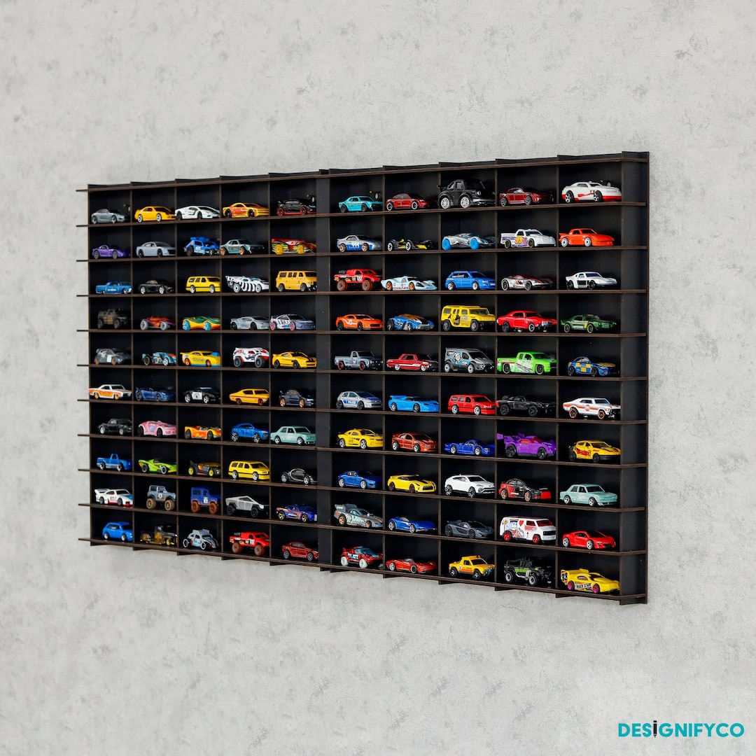 BLACK Toy Car Display Case for 100cars|diecast Car Storage|toy Car ...