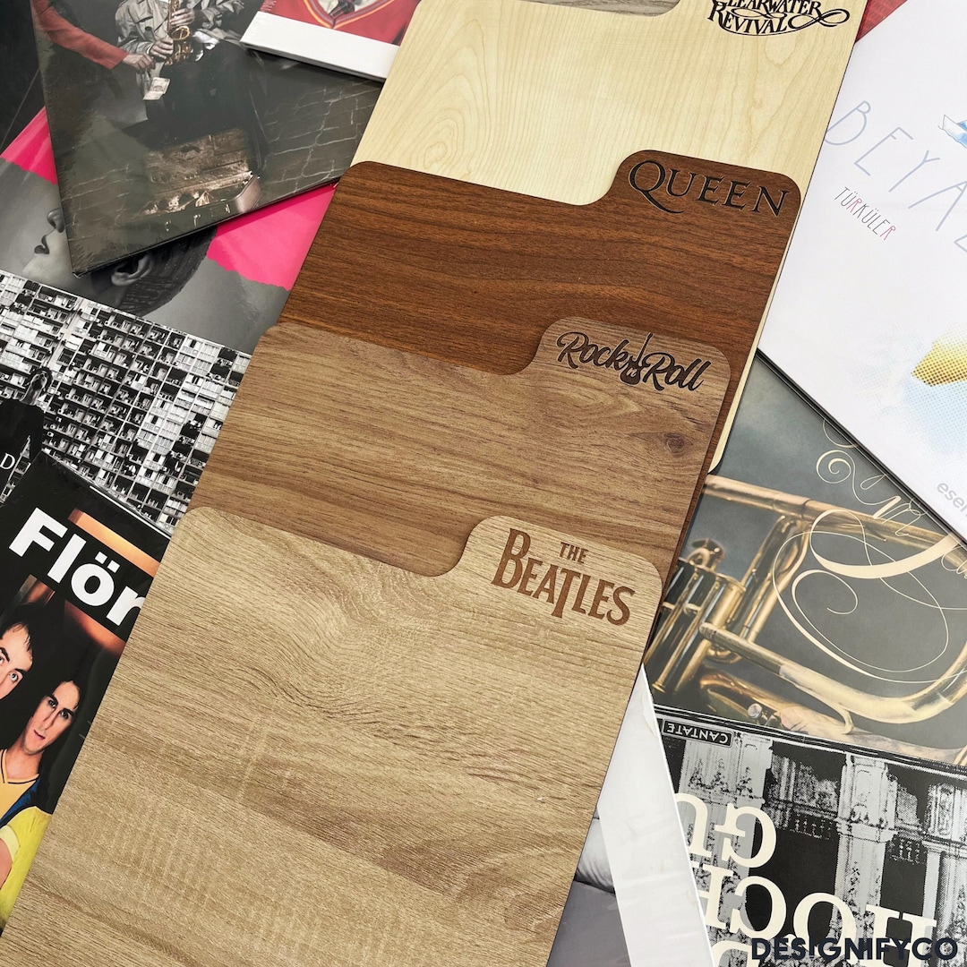 Wooden Custom Vinyl Record Dividers,custom Vinyl Record Separators ...