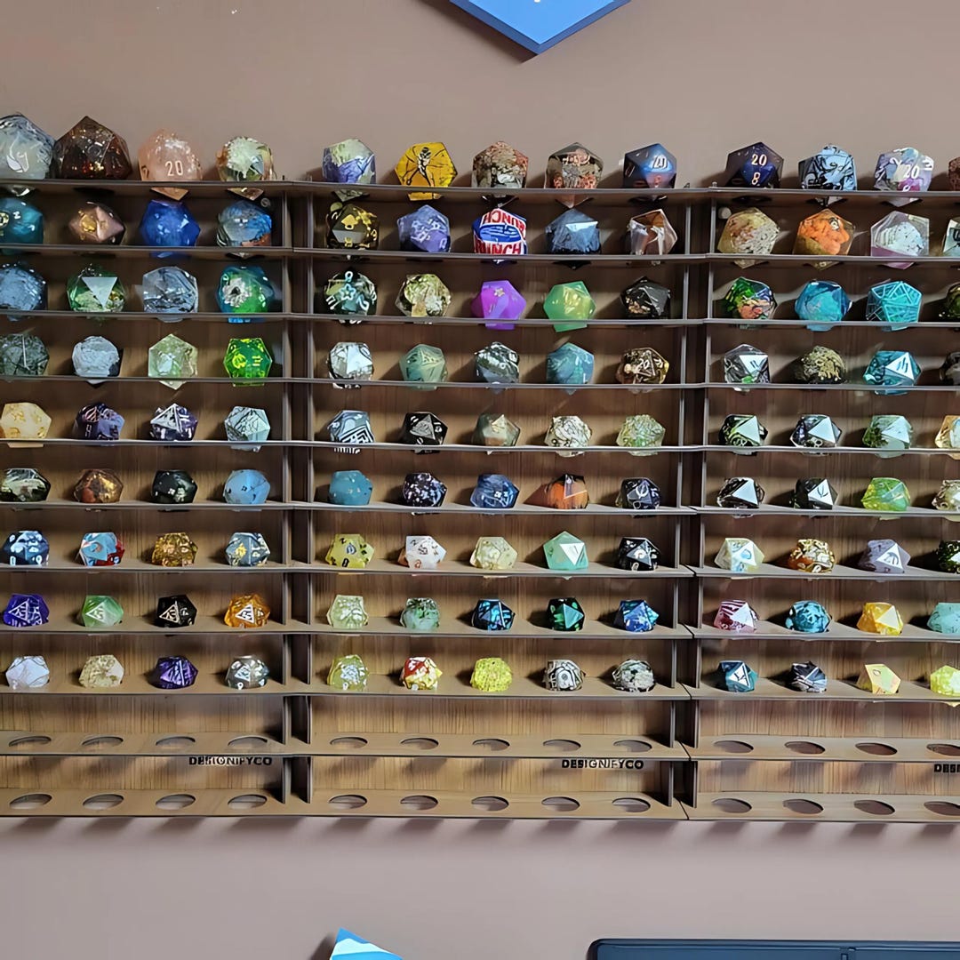 D20 Dice Display Case - Multi Color Options, D20 Stand & Holder for ...