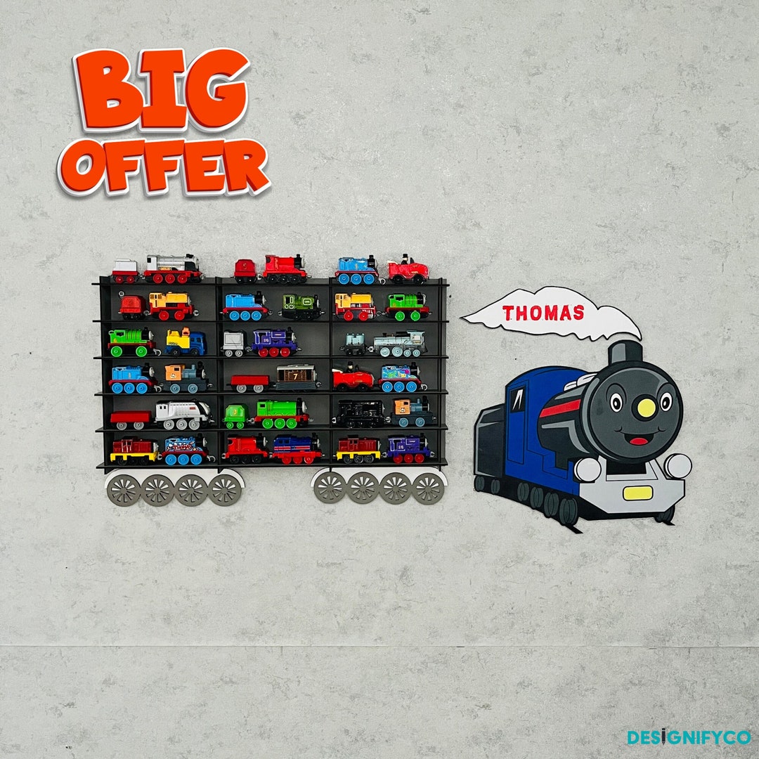 Personalizable Toy Train Shelf ,toy Train Rack,train Storage,train ...
