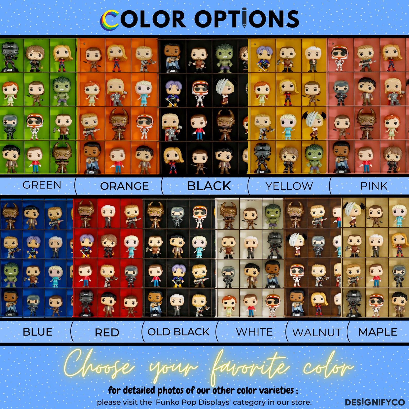 Yellow Funko Pop Storage ,funko Pop Display Case ,funko Pop Display ...