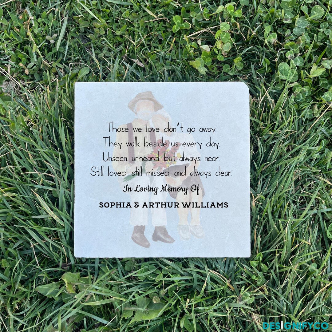 In Loving Memory of Grandma & Grandpa - Custom Memorial Stone, Funeral ...