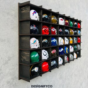 Mini Football Helmets Display Shelf,hockey Memorabilia Organizer Rack ...