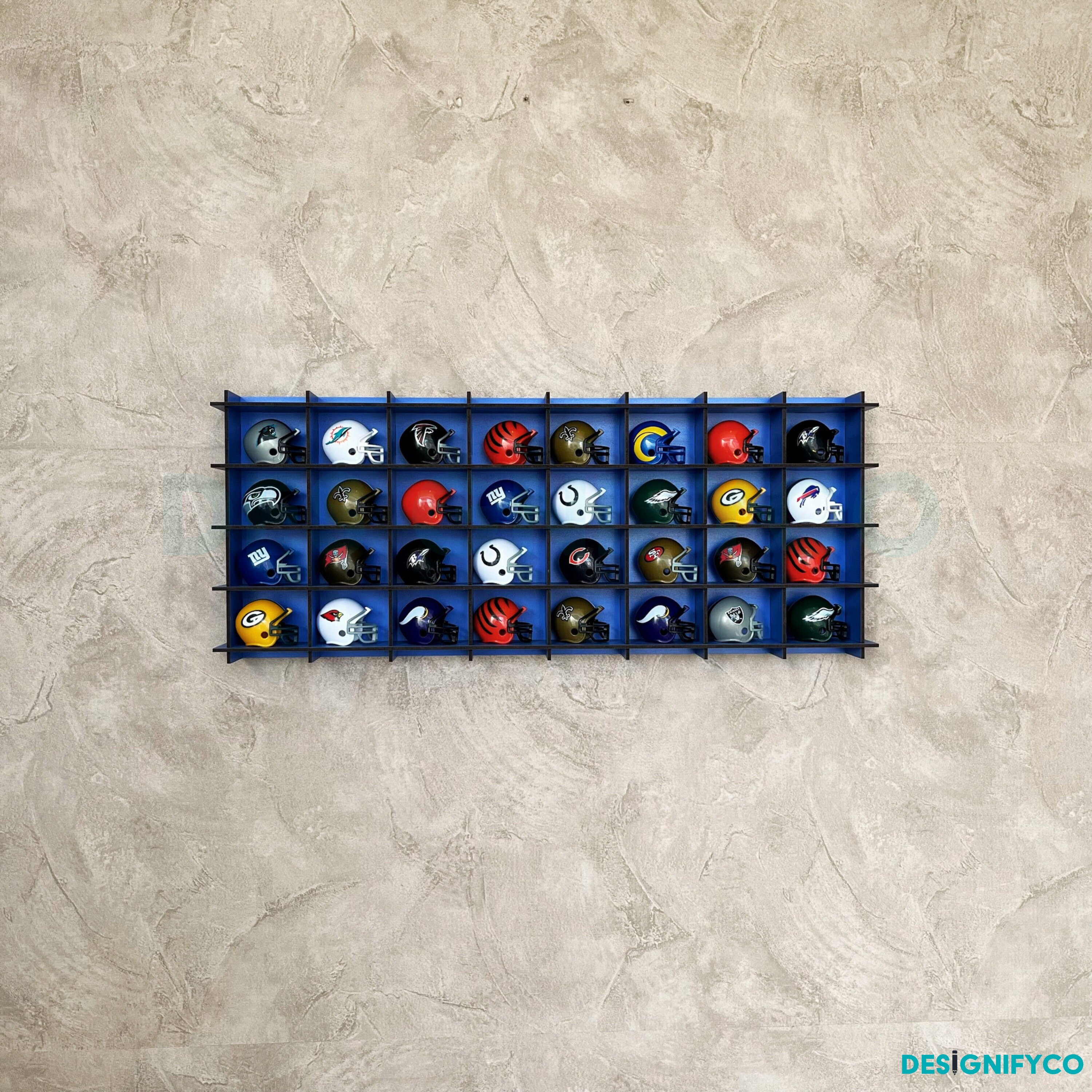 32 Mini Football Helmets Display Case,hockey Memorabilia Organizer Rack ...