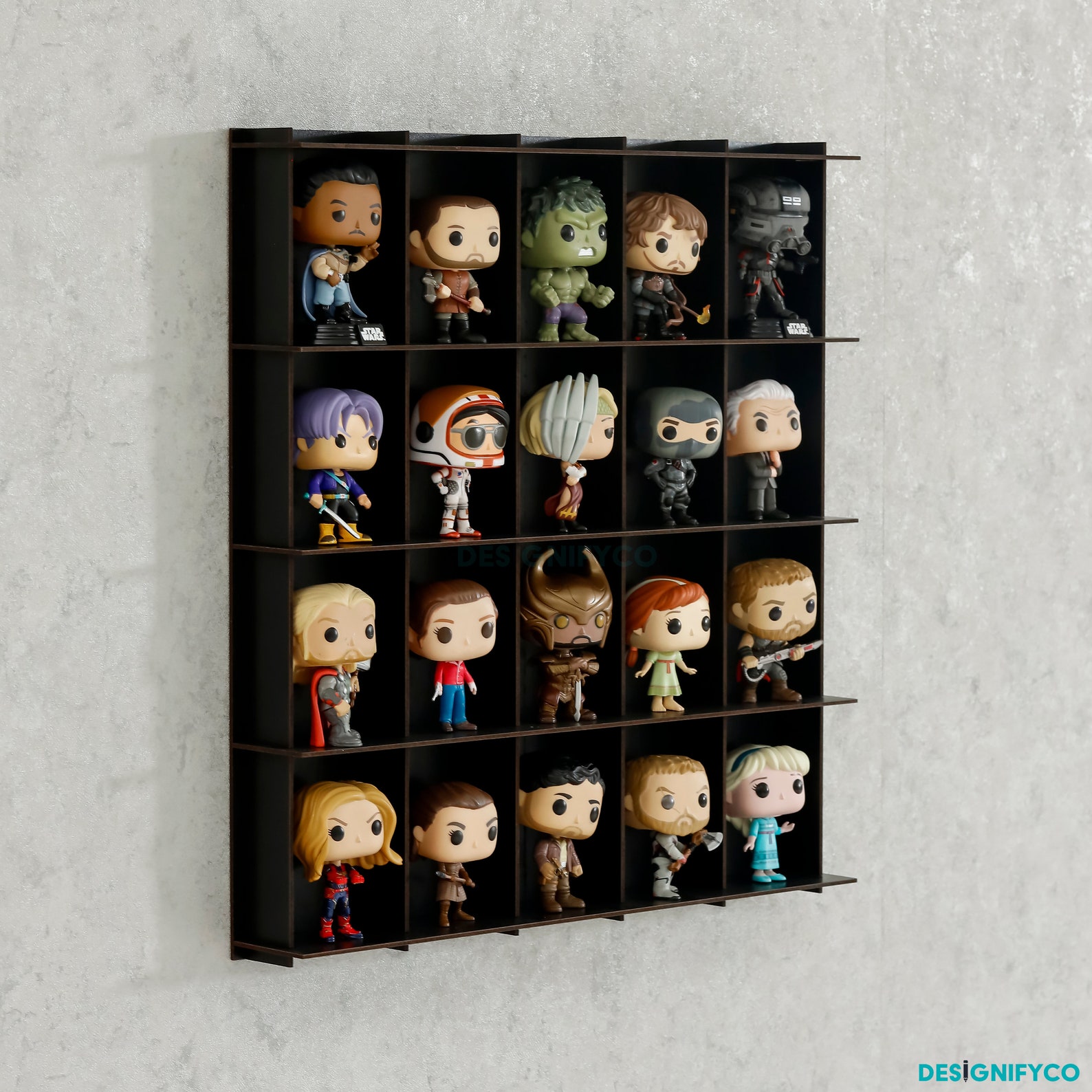Black Vinyl POP Figure Display Case .display Shelves for 20 Pop Figure ...