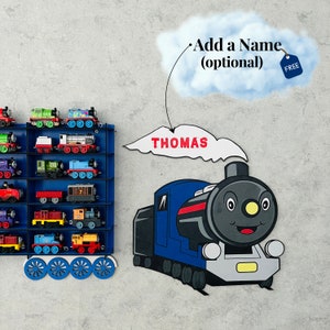 Toy Train Display Case 5 Color Options&personalizable,toy Train Rack ...