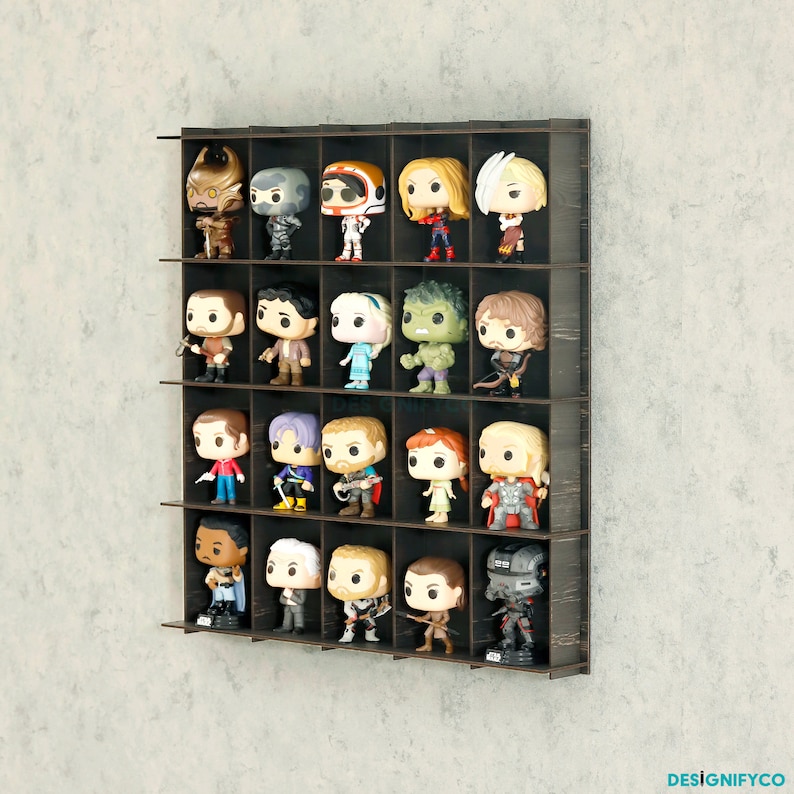 Old Black Pop Display Case ,vinyl Figure Shelf , Display Shelves for 20 ...