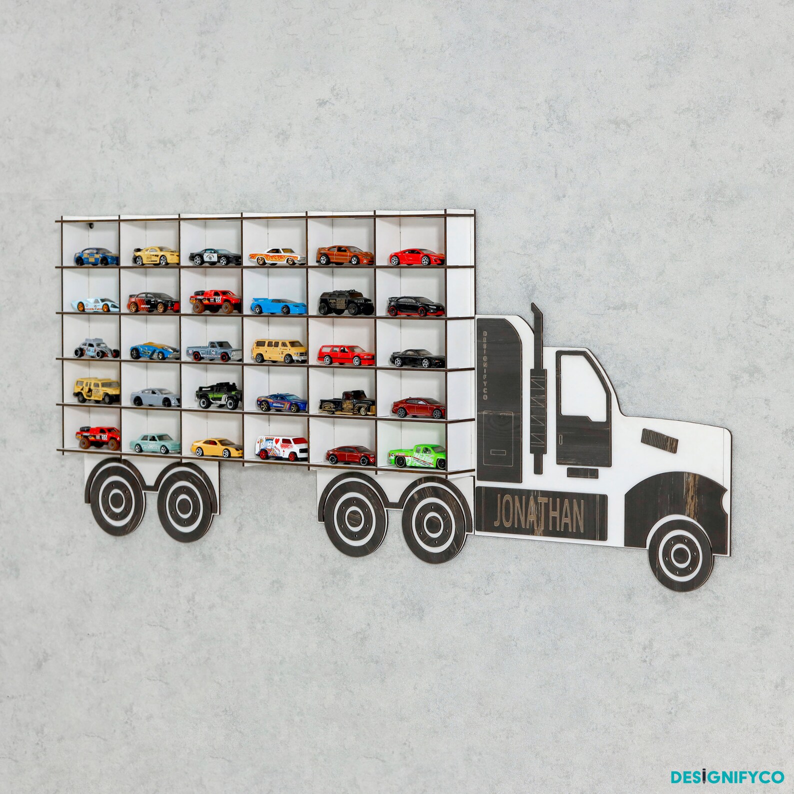 Old Black Personalized Toy Car Display Shelvescar Display - Etsy