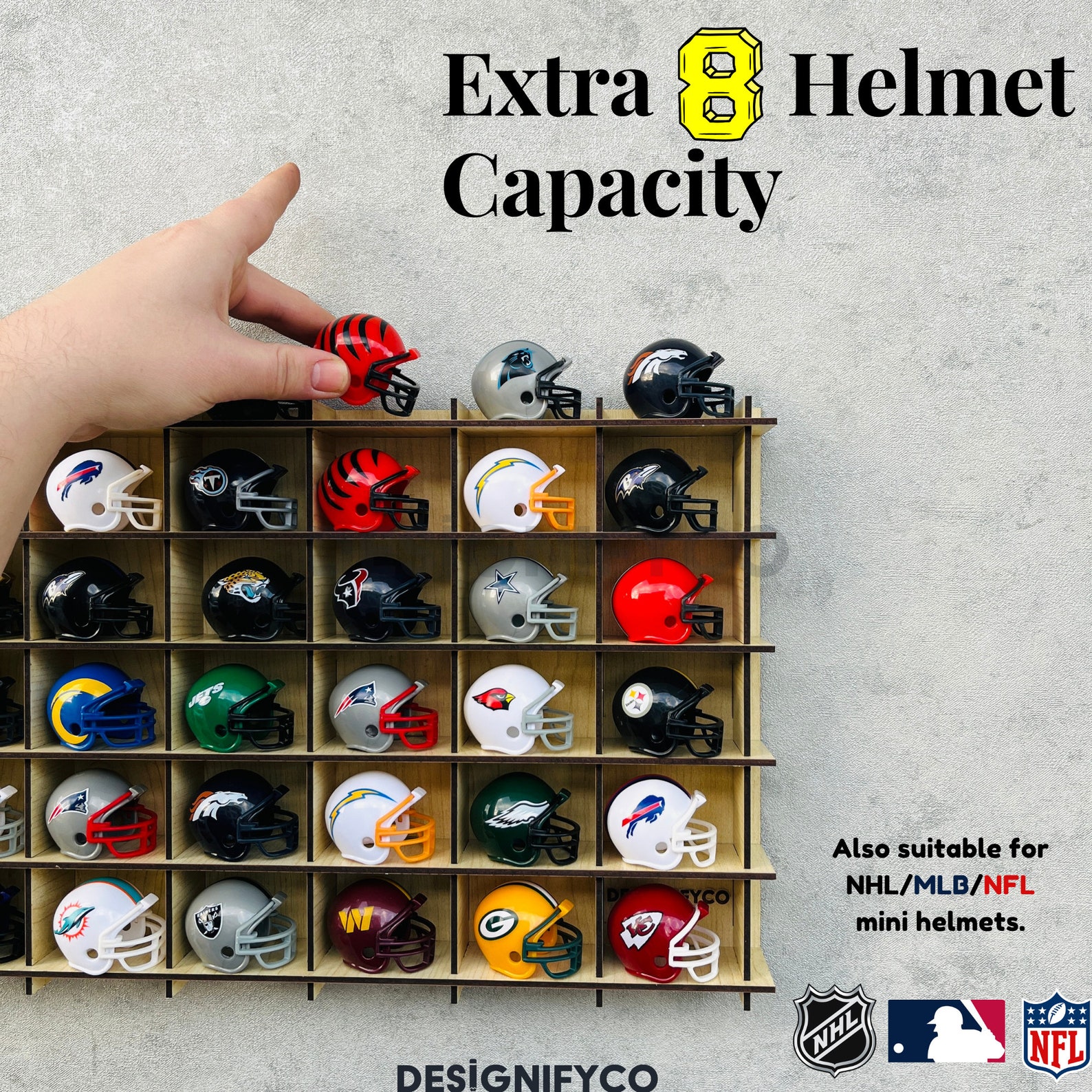 Football Helmets Display,hockey Memorabilia Organizer Rack,collectibles ...