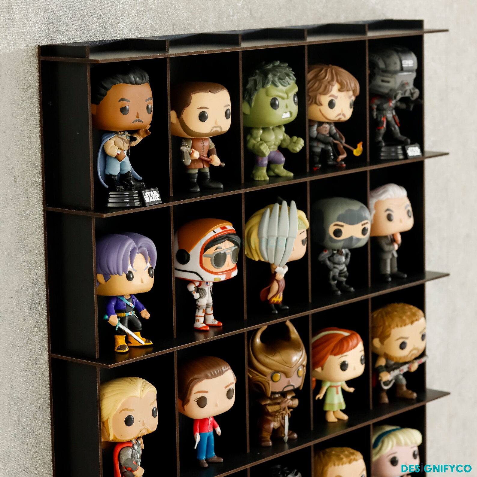 Black Vinyl POP Figure Display Case .display Shelves for 20 Pop Figure ...
