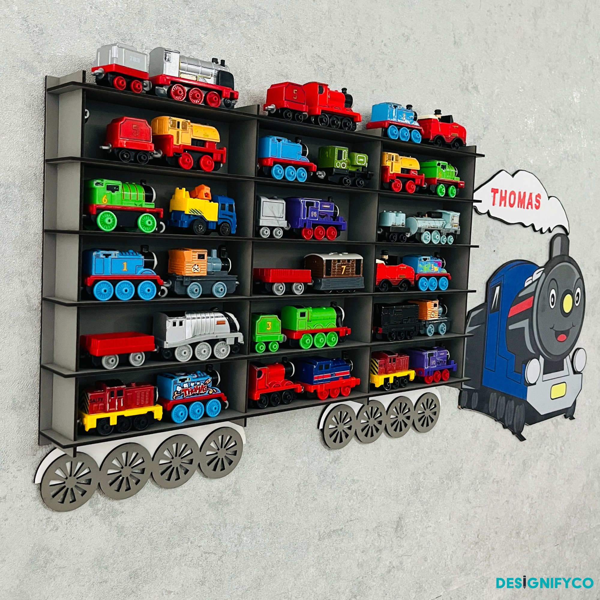 Personalizable Toy Train Shelf ,toy Train Rack,train Storage,train ...