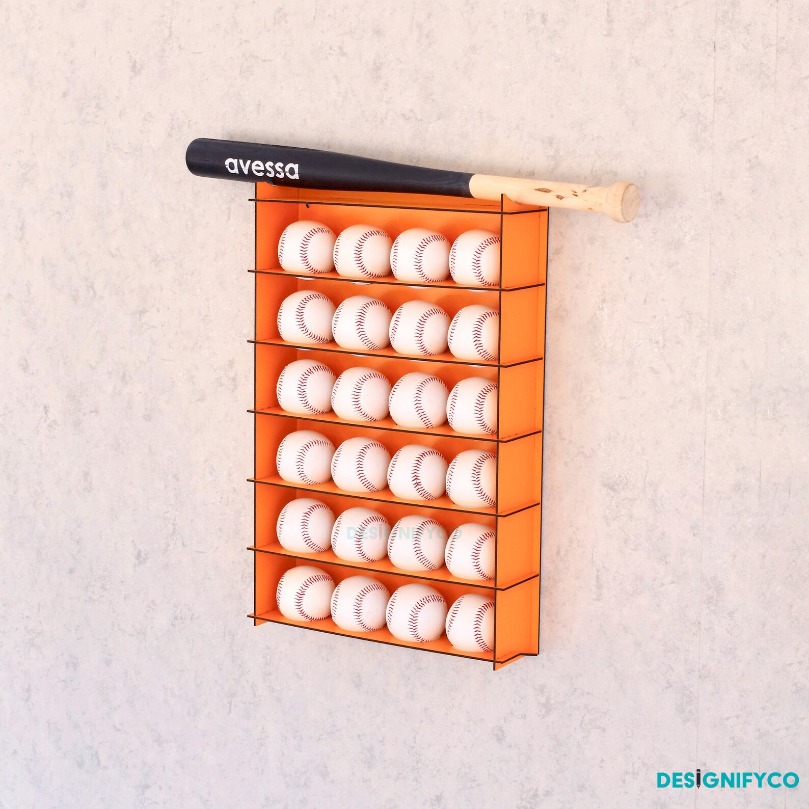 Orange & More Color Baseball Display Case,baseball Cabinet Holder Rack ...
