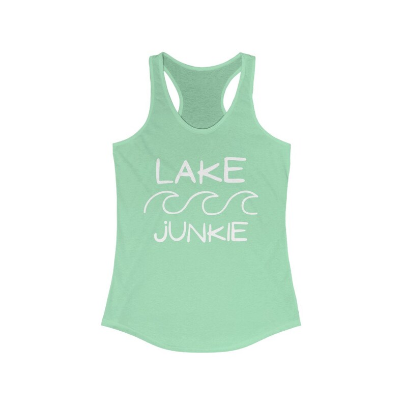 Women's Pink Lake Junkie Graphic Racerback Tank - Etsy
