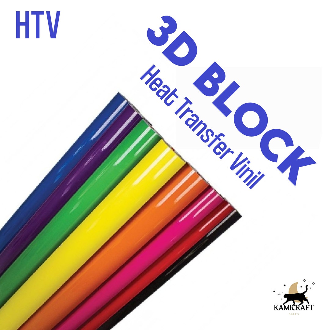 Fat 3D 12x 20 / 1 Sheet / Thick HTV / Block / Heat Transfer Vinyl / HTV ...