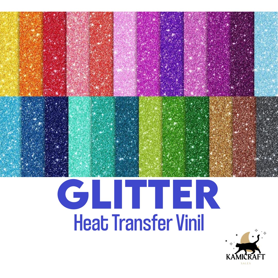12 X 20 / 20-sheets / Glitter HTV / Heat Transfer Vinyl HTV Combine for ...