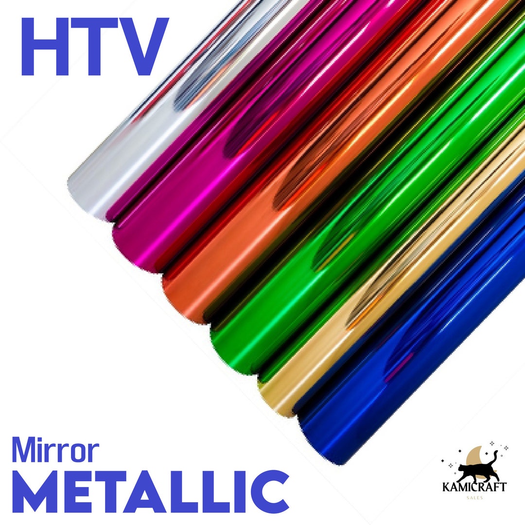 Metallic Mirror HTV – Metal Finish Heat Transfer Vinyl - Etsy