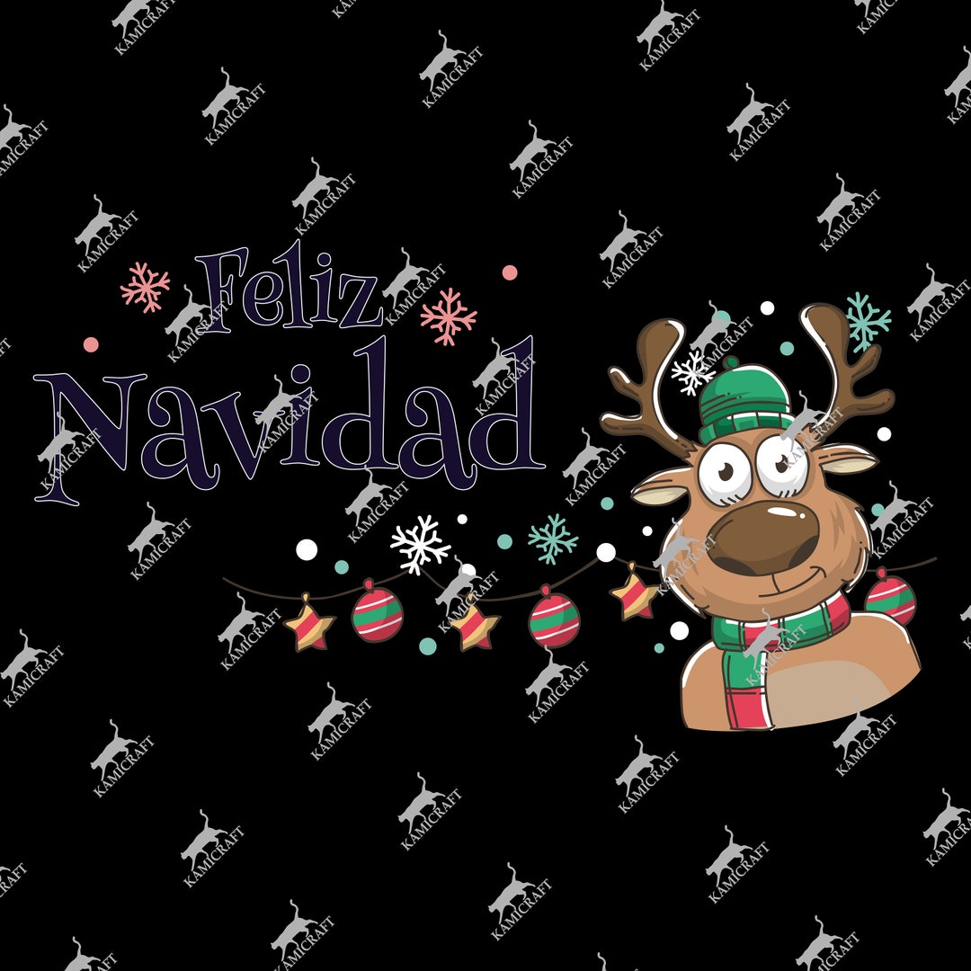 Feliz Navidad PNG & SVG No Background, Instant Download - Etsy
