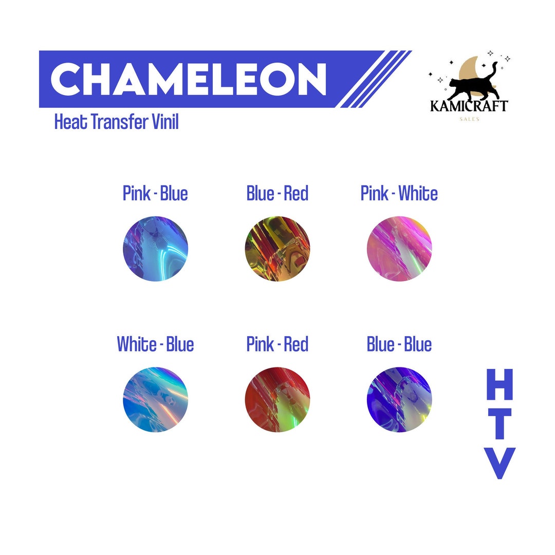 Chameleon Htv,heat Transfer Vinyl Bundle,12 Packs 10x12 Iron on Vinyl ...