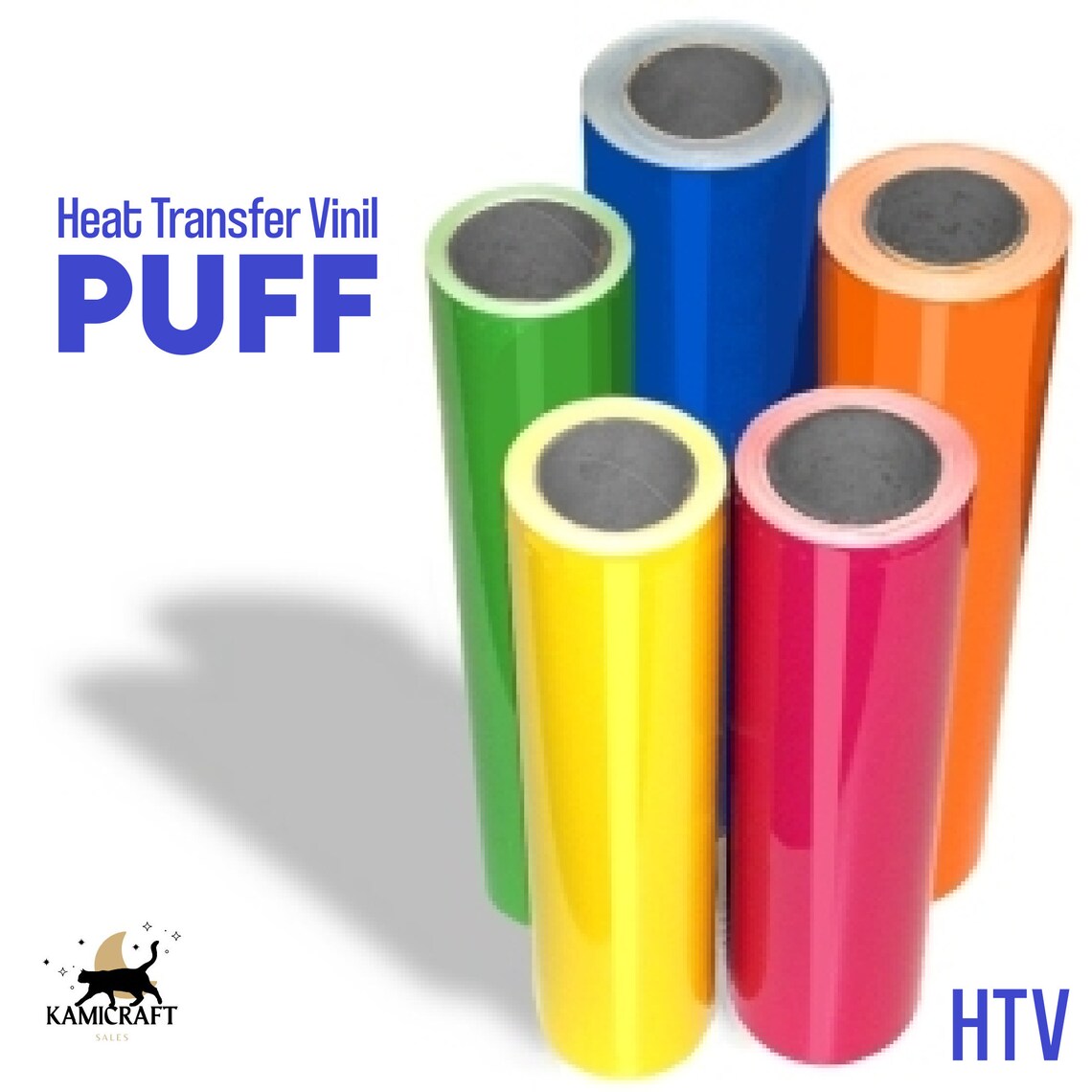 HTV 3D Puff - Foam Heat Transfer Vinyl 20" X 12" 5 Sheets Iron-on Heat ...