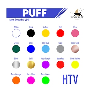 Neon 3D Puff - Foam 10" Vinyl / Puff HTV / Neon Puff / Fluorescent Puff ...