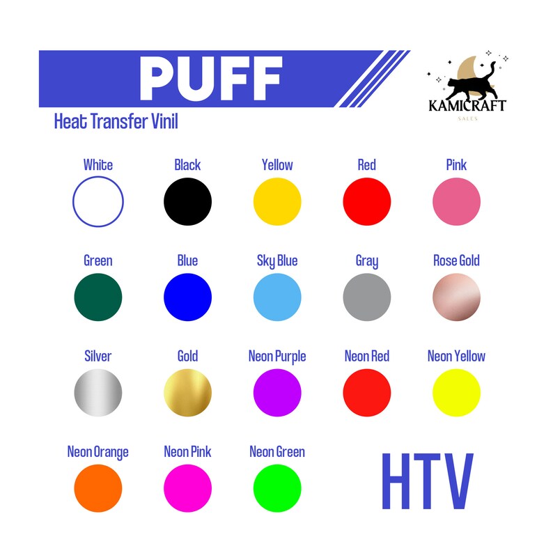 Neon 3D Puff Foam 10 Vinyl / Puff HTV / Neon Puff / - Etsy