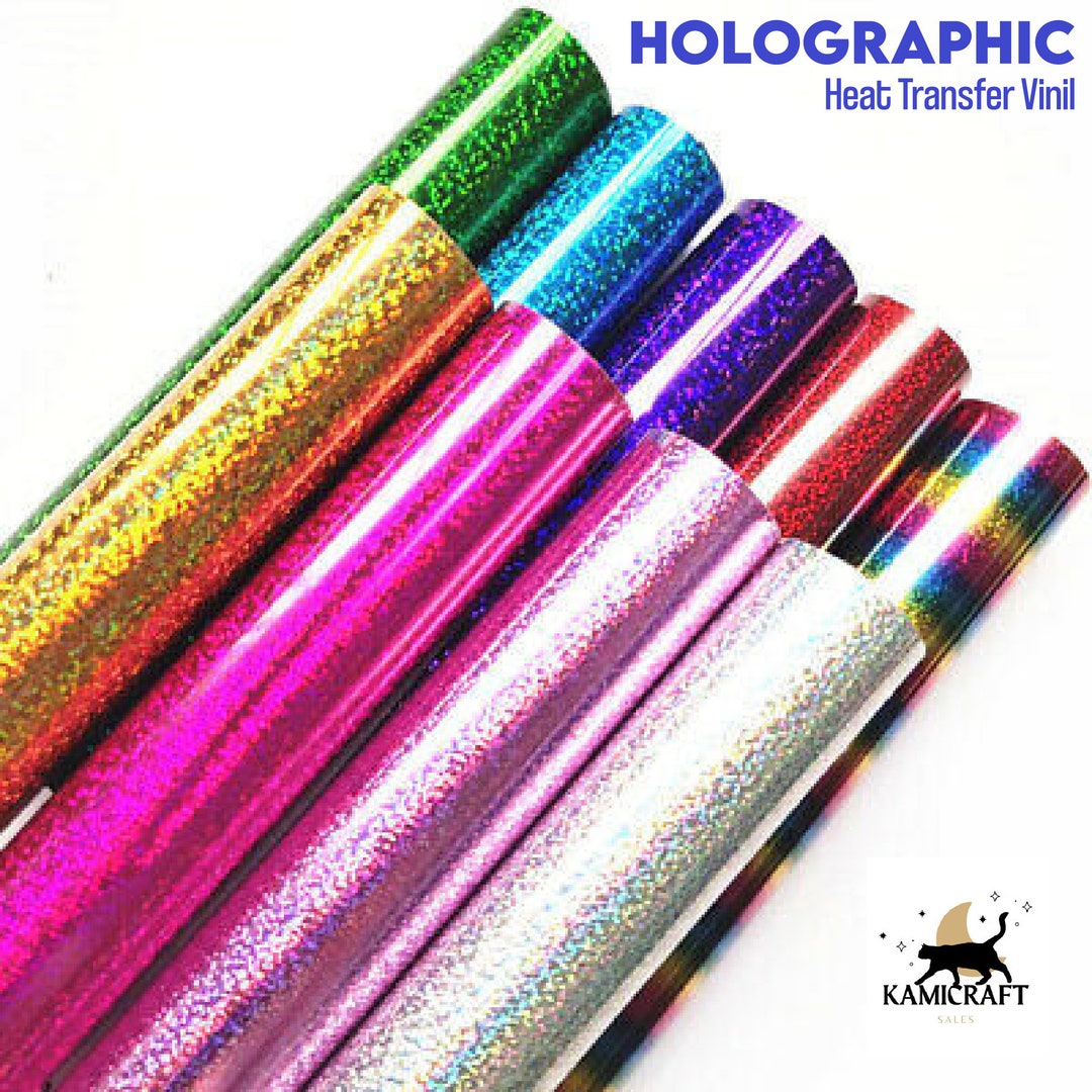 Holographic Heat Transfer Vinyl HTV - Kamicrafts Iron On - Etsy