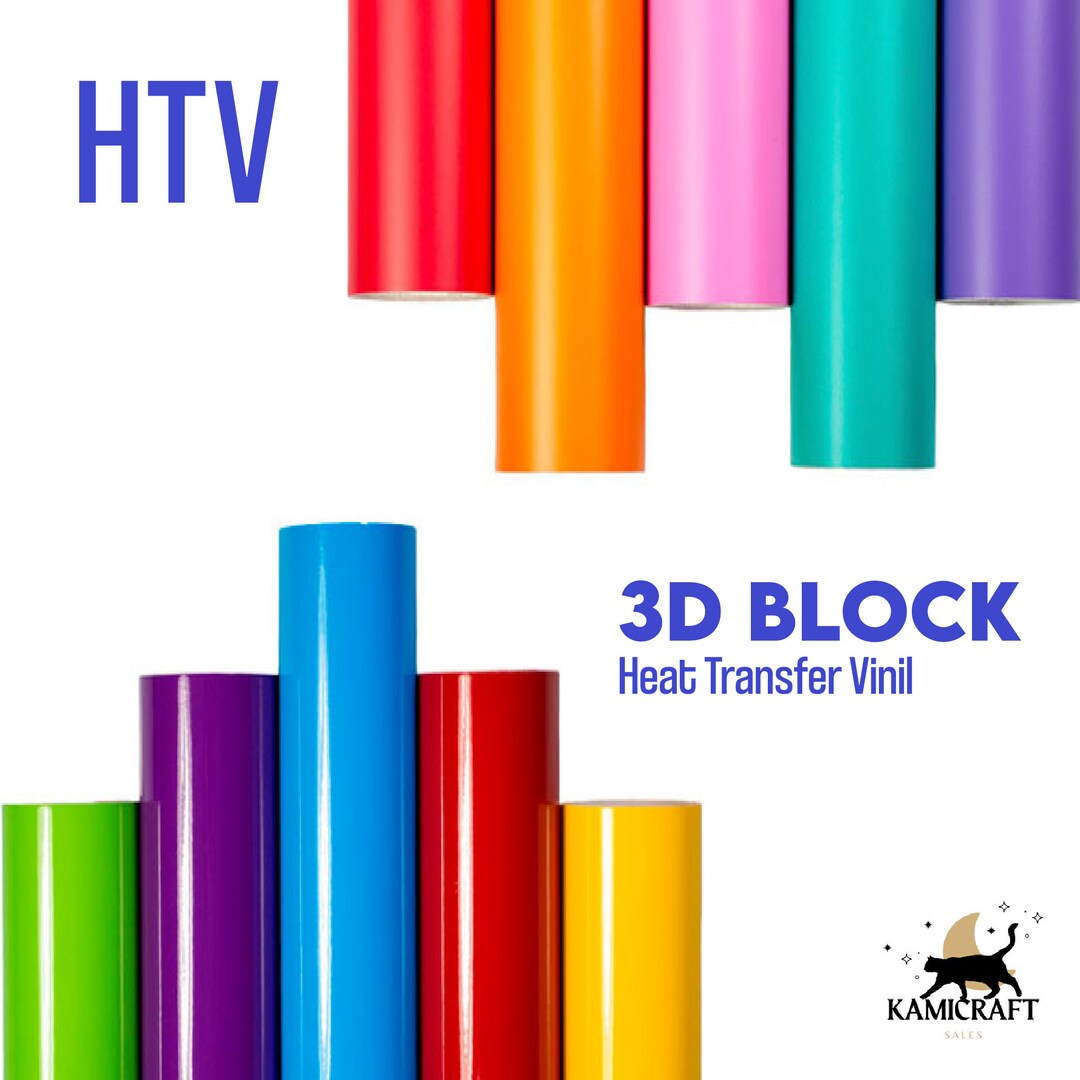 Block 3D Heat Transfer Vinyl - 1 Yard - 9 HTV Colors Available - Etsy