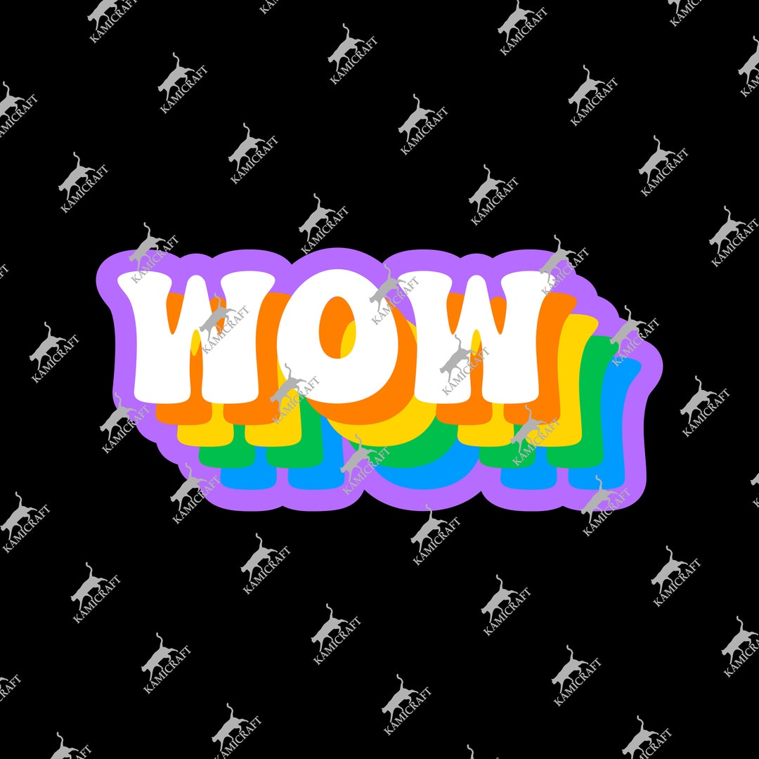 WOW PNG & SVG No Background, Instant Download - Etsy