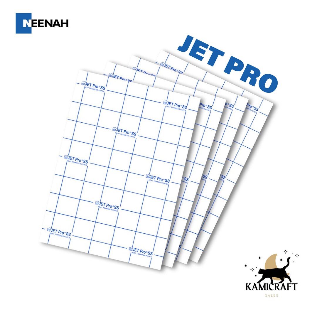 2 Sheets Inkjet Printable HTV Jet-pro SS Printable Heat Transfer Paper ...