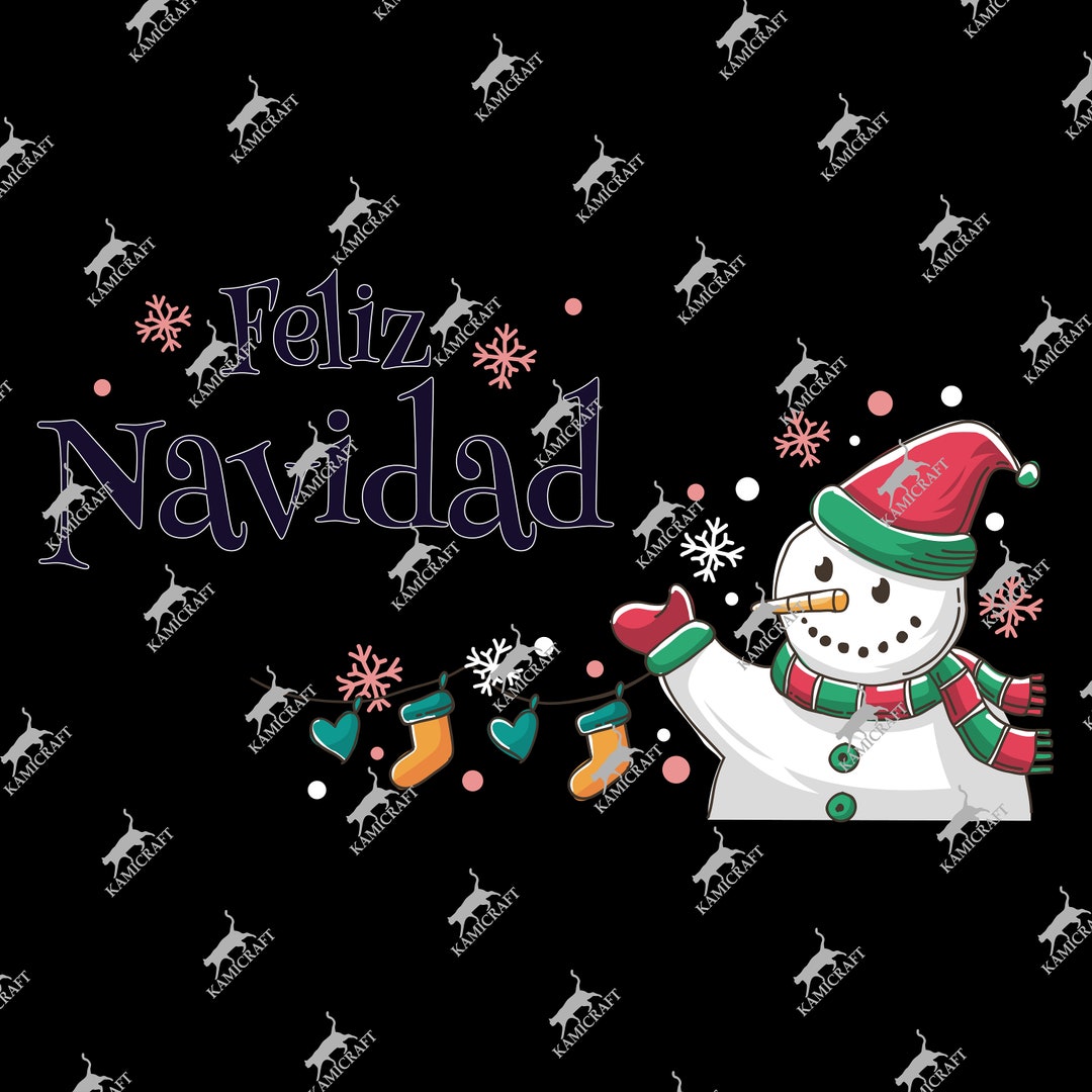 Feliz Navidad PNG & SVG No Background, Instant Download - Etsy