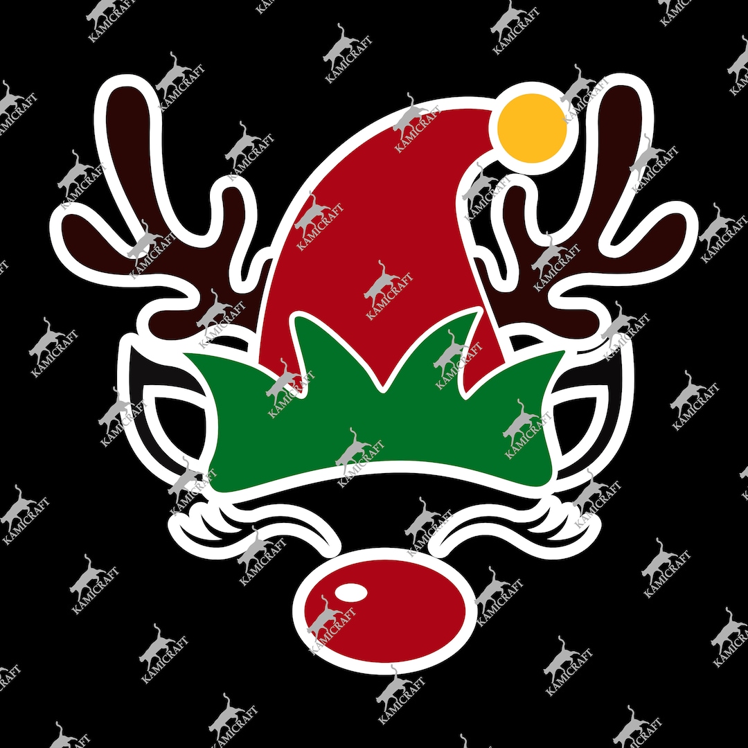 Christmas Reindeer PNG & SVG No Background, Instant Download - Etsy