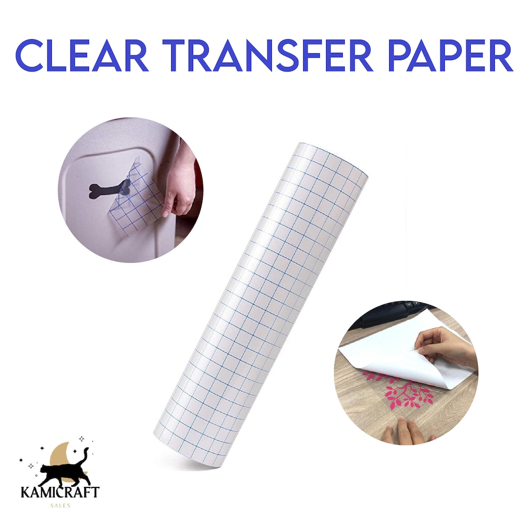 Vinyl Transfer Paper Tape Roll,6 X 50 Feet Blue Alignment Grid ...