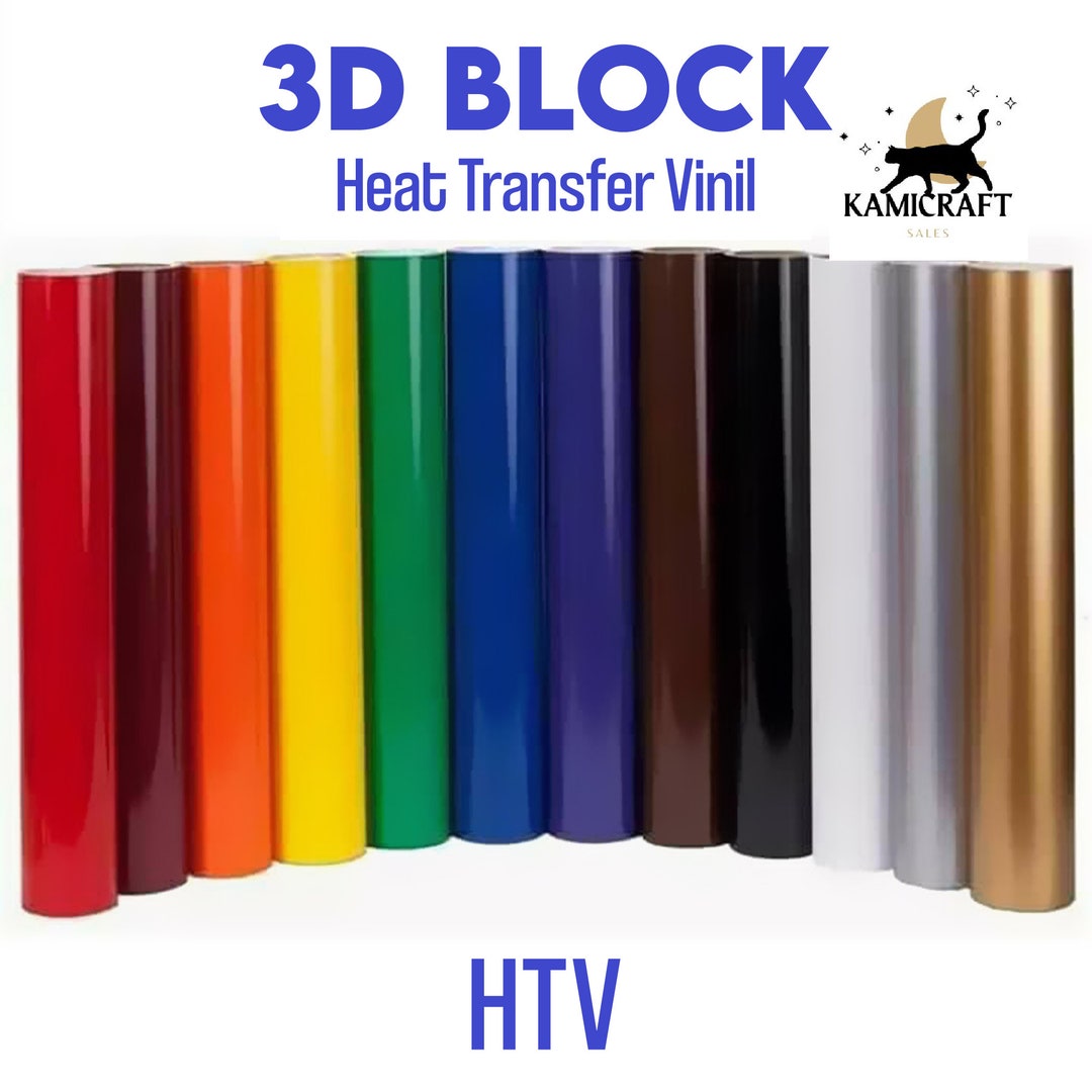 20"x 36" / 1-sheet / Block 3D / Heat Transfer Vinyl - HTV - Etsy