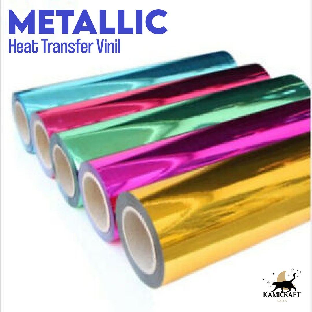 Rainbow Metallic Mirror HT Metal Iron-on Multi-color Stripe Ripples HTV ...