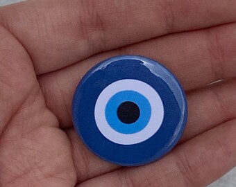 Evil Eye Pin Button - Etsy