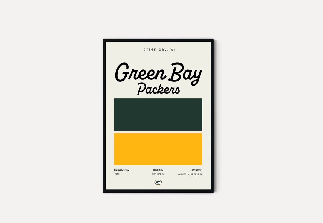 Green Bay Packers Color Swatch Printable NFL Team Colors Digital Art ...