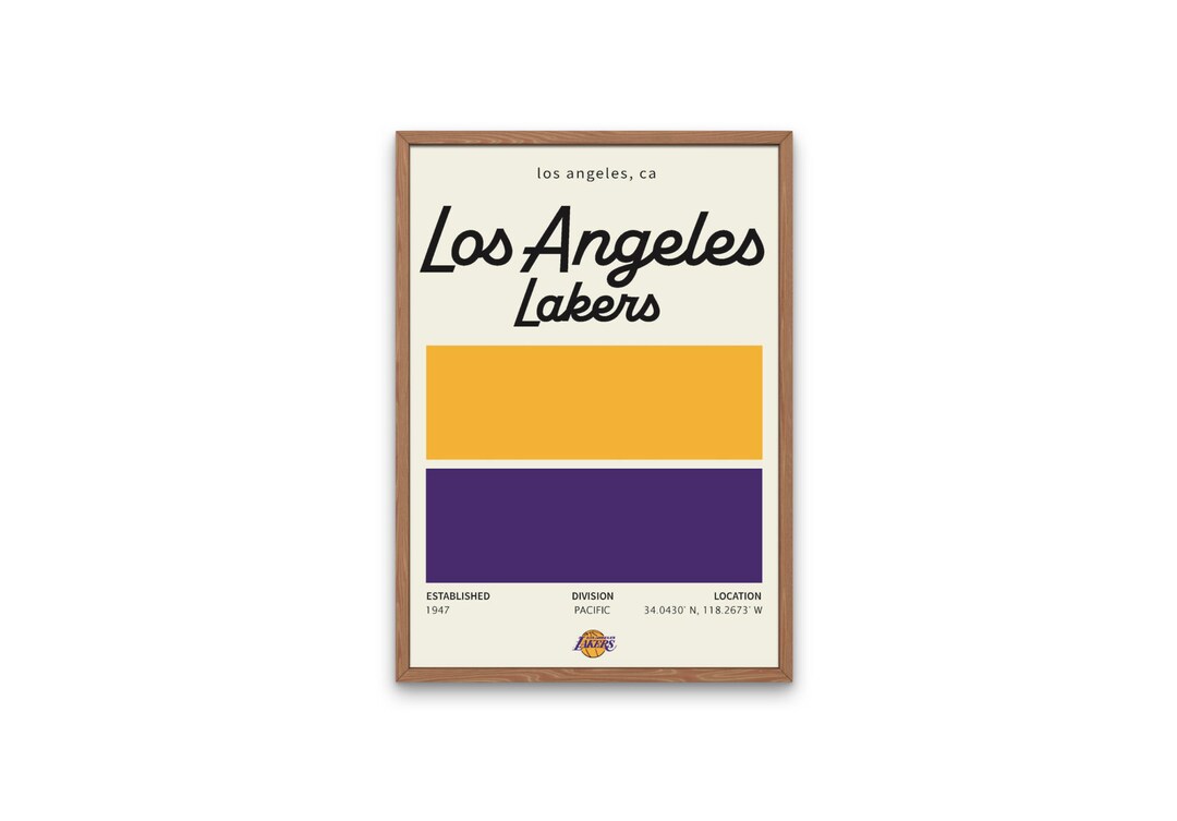 Los Angeles Lakers Color Swatch Lakers Basketball Printable NBA Team ...