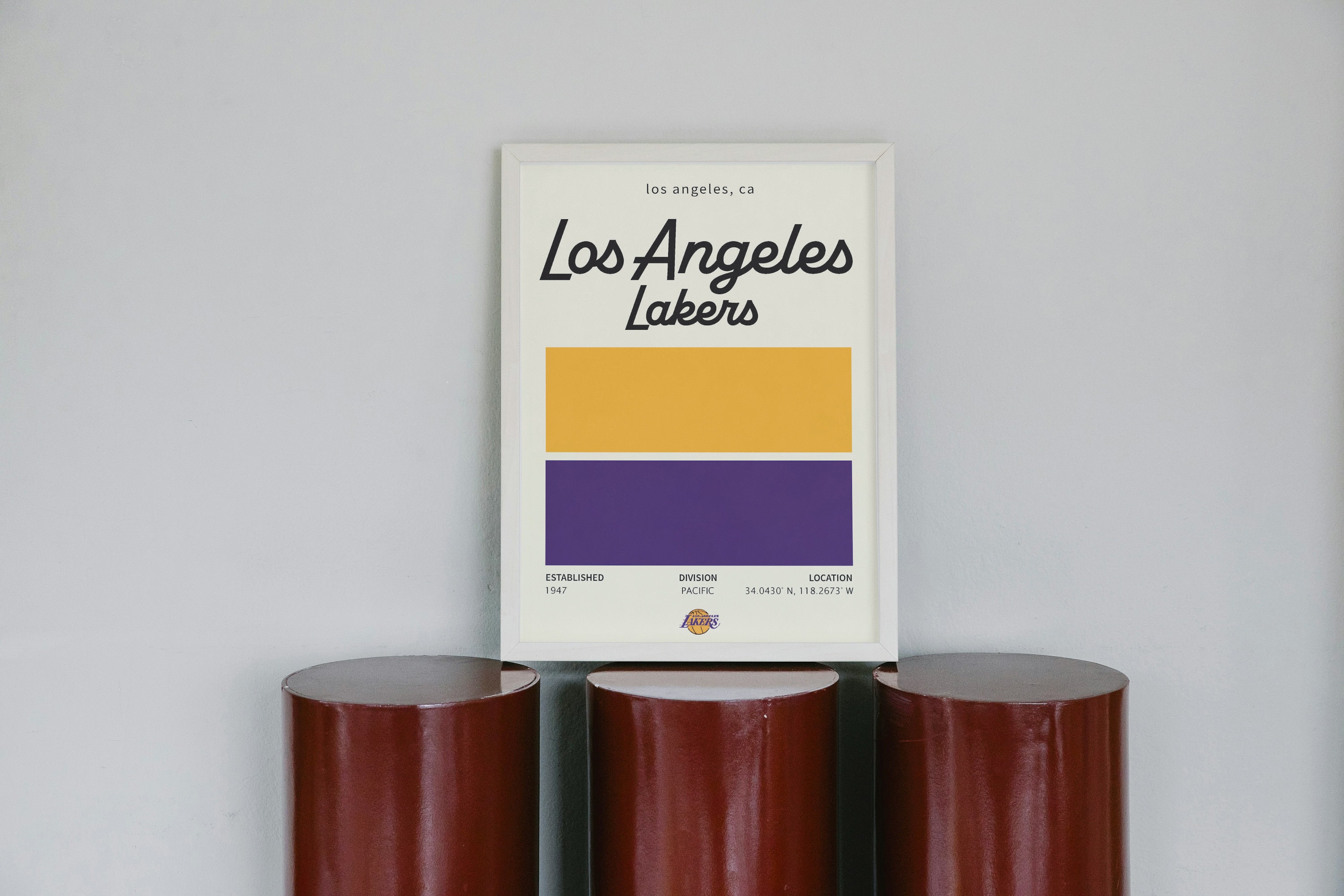 Los Angeles Lakers Color Swatch Lakers Basketball Printable NBA Team ...