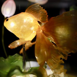 Handmade Goldfish Lotus Lamp, Koi Fish Lamp, Betta Fish Lamp, Fish ...