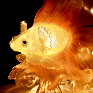 Handmade Mini Betta Fish Aquarium Lamp, Ocean Theme Ambient Mood Light ...