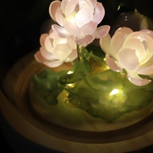 Handmade Mini Lotus Flower Pond Ambience Lamp Night Light , Eternal ...