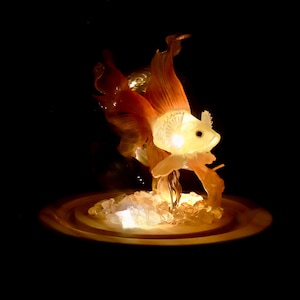 Handmade Mini Betta Fish Aquarium Lamp, Ocean Theme Ambient Mood Light ...