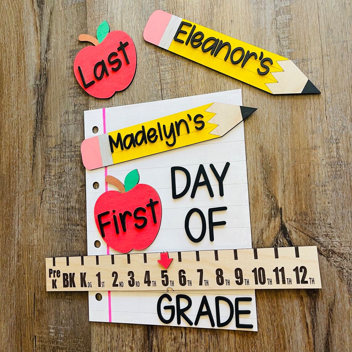 First Day of School, Last Day of School Photo Prop, Notebook Paper ...