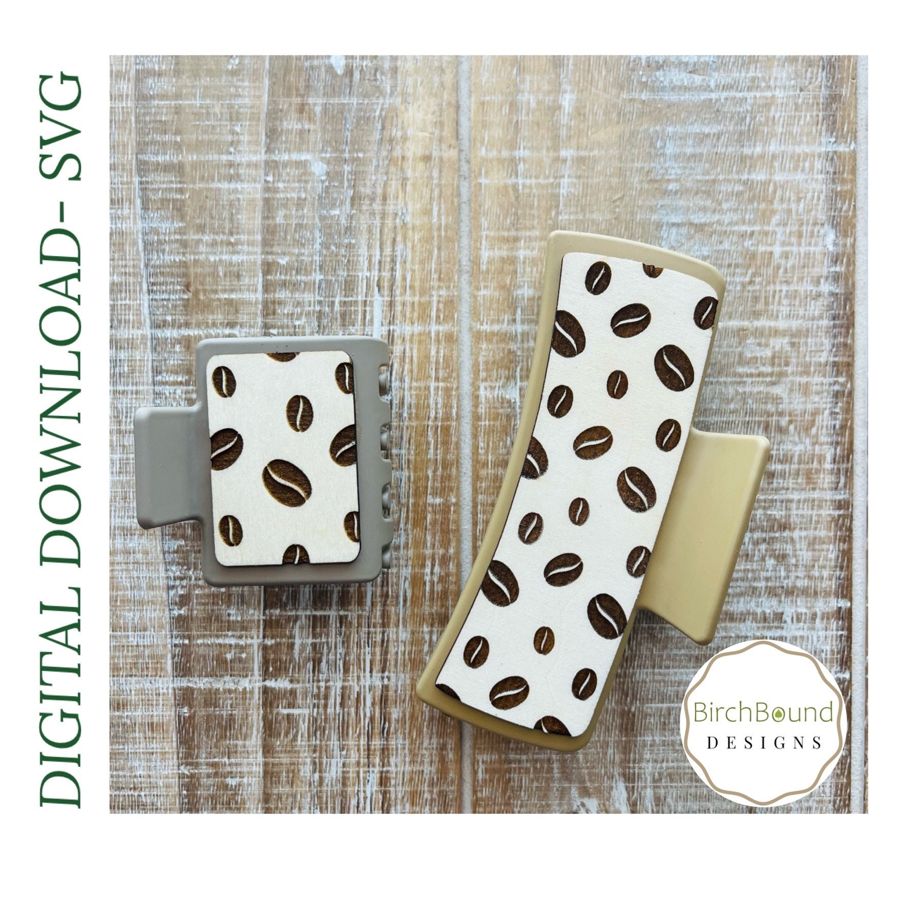 Claw Clip SVG Coffee Bean Claw Clip Svg Digital Download - Etsy