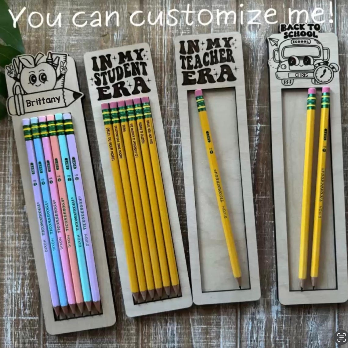 Pencil Packaging Laser File, Engraved Pencils, Back to School Gift ...