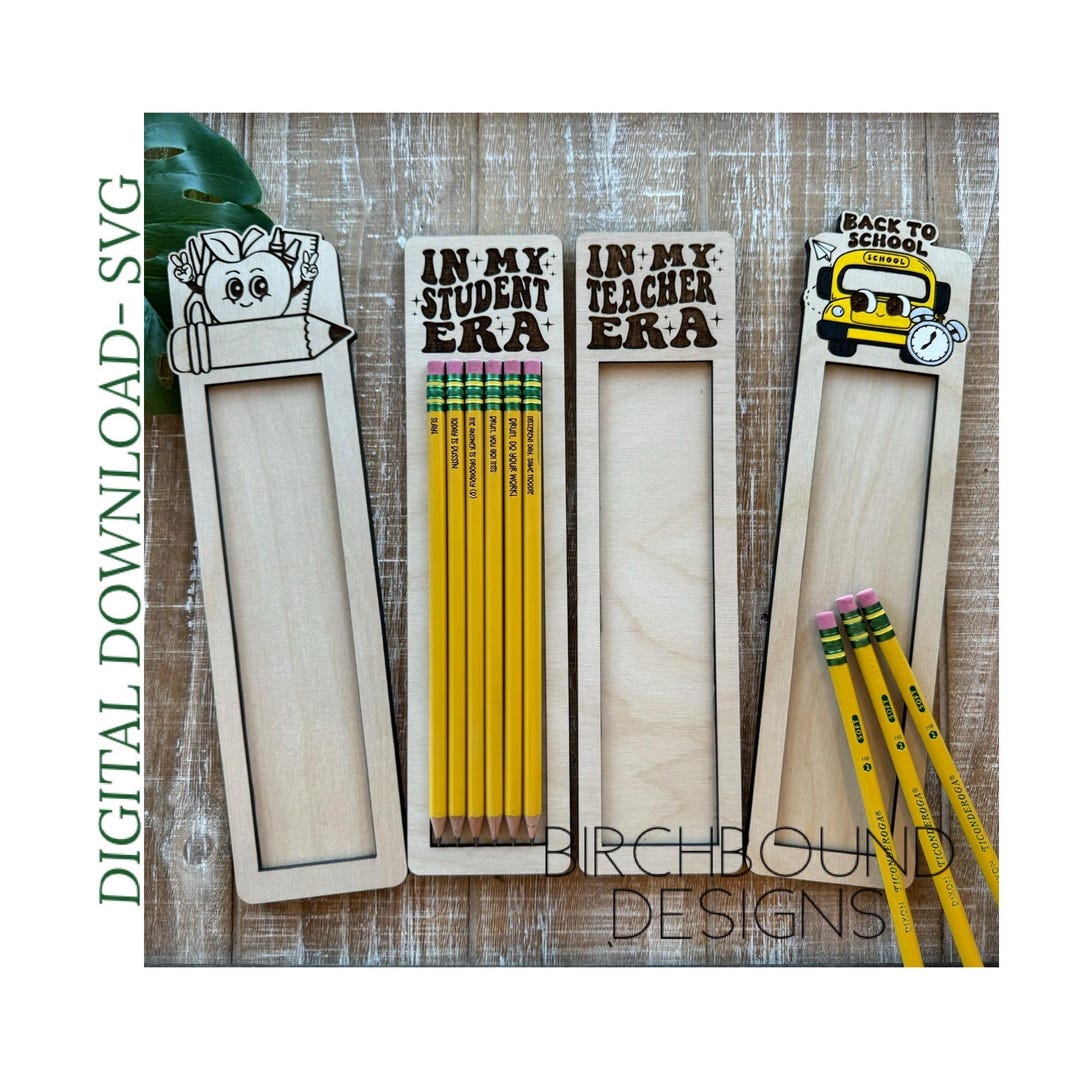 Pencil Packaging Laser File, Engraved Pencils, Back to School Gift ...